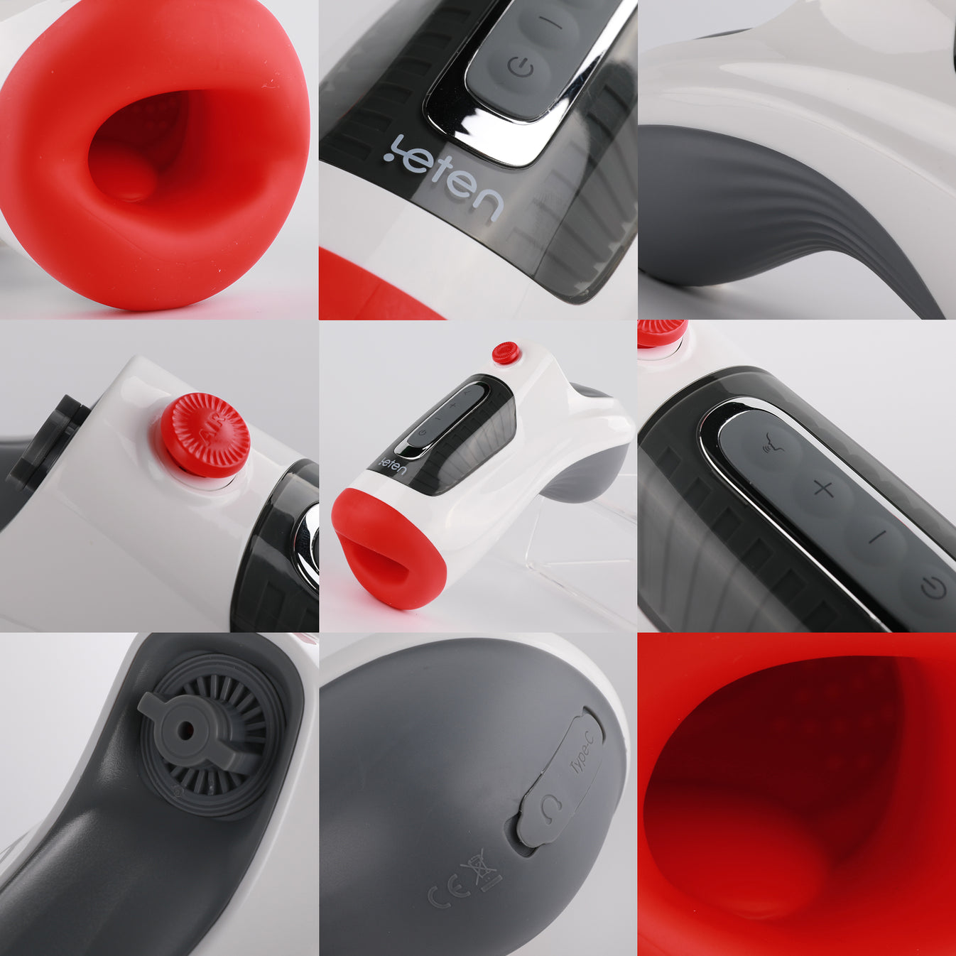 LETEN Big Red Lips Hidden Handsfree Homemade Male Masturbator Ieten Vibrator – Gawk3000